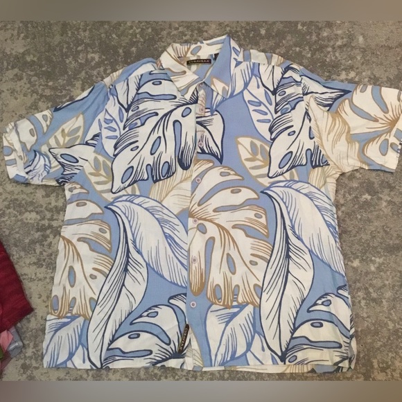 Cubavera | Shirts | Cubavera Mens Blue Tropical Floral Hawaiian Camp ...